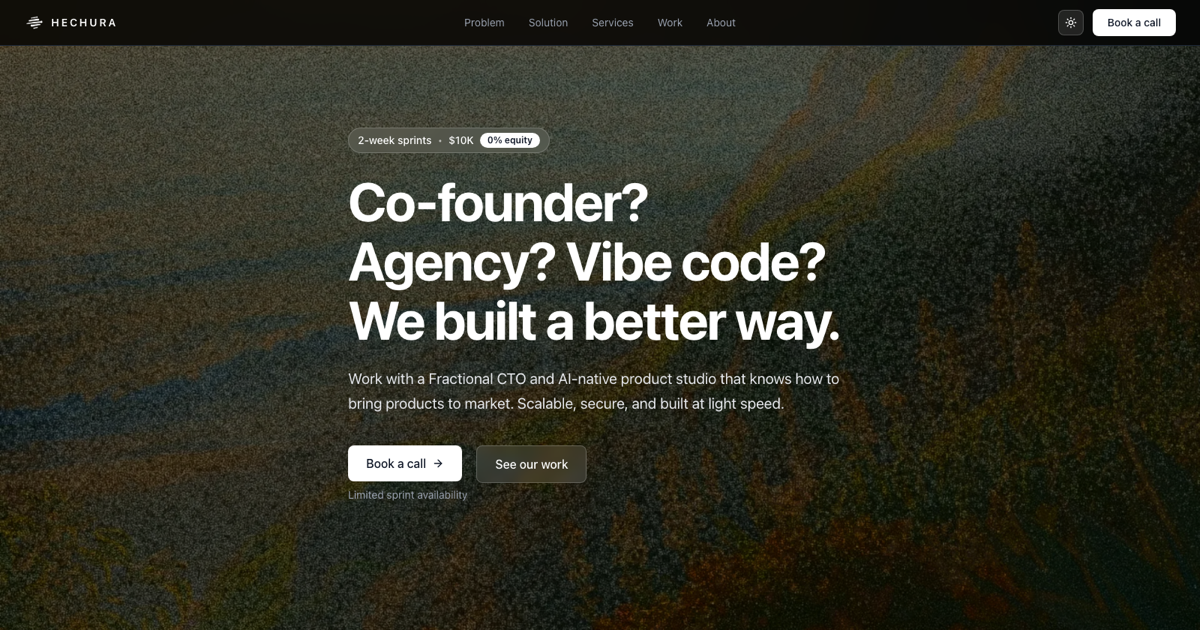 Hechura - Fractional CTO & AI-Native Product Studio